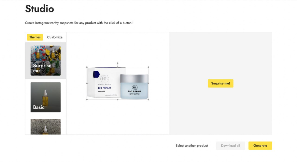 Pebblely — AI веб-сайт для створення професійних фотографій продуктів