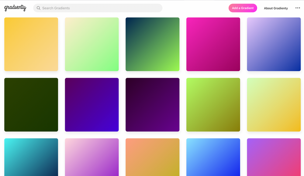 Gradienty — бібліотека з 1000+ безкоштовних CSS-градієнтів