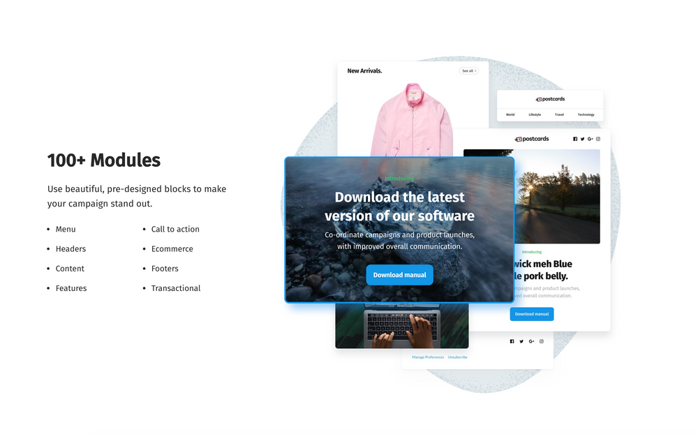 Designmodo Postcards — AI інструмент для створення дизайну електронних листів