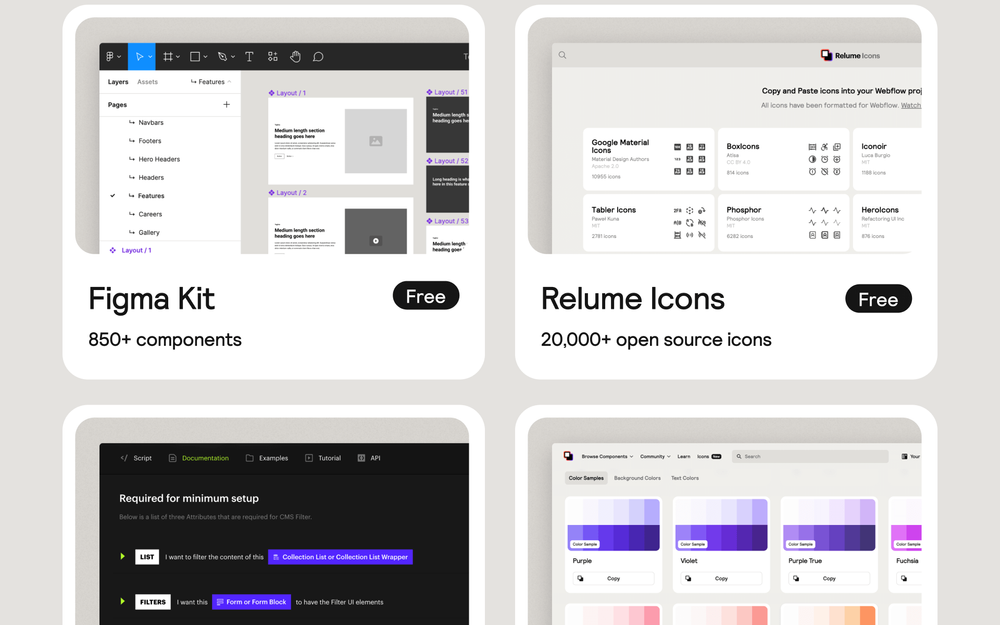 Relume Library — колекція блоків та елементів для збирання сайтів та ...