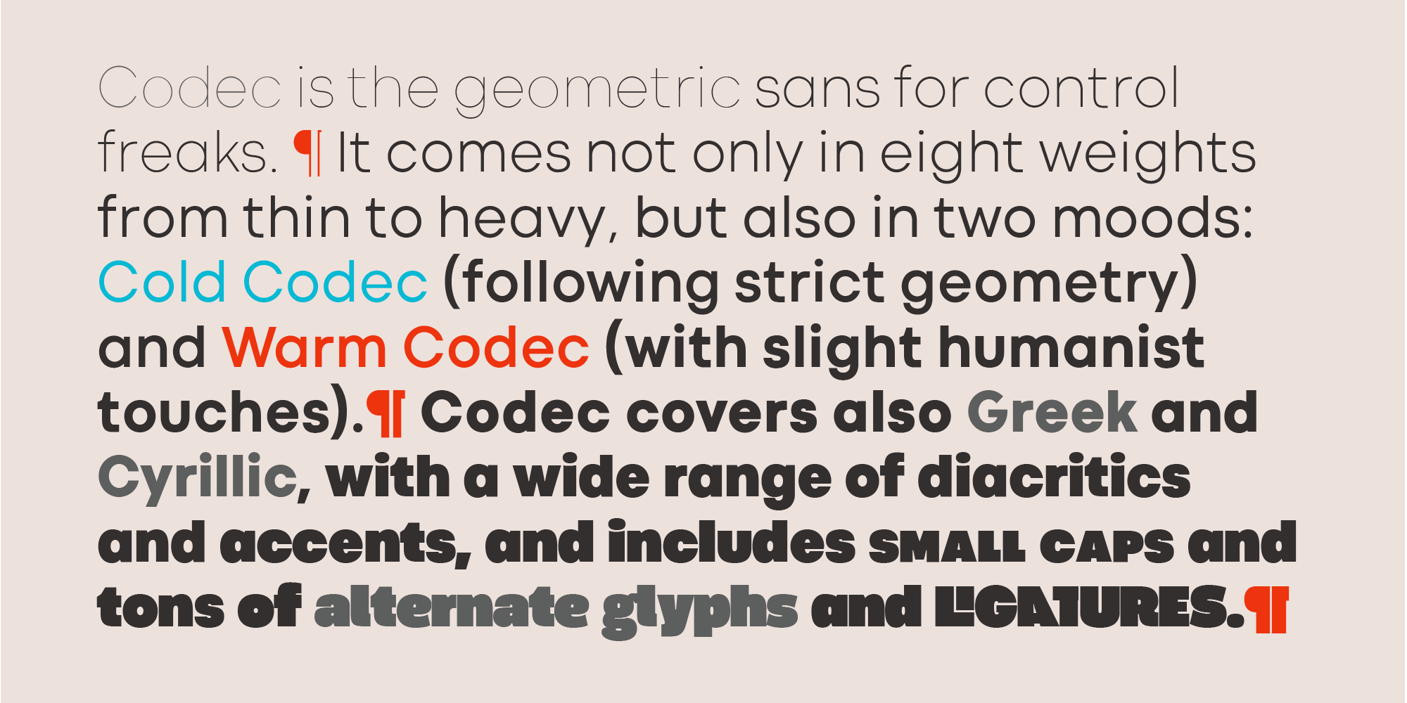 Скачать шрифт Codec Cold & Warm бесплатно