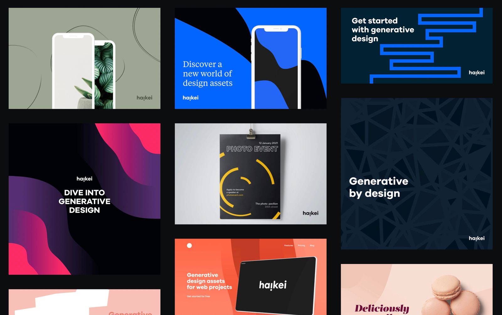 Haikei - генератор SVG графики, фона, фигур, паттернов.