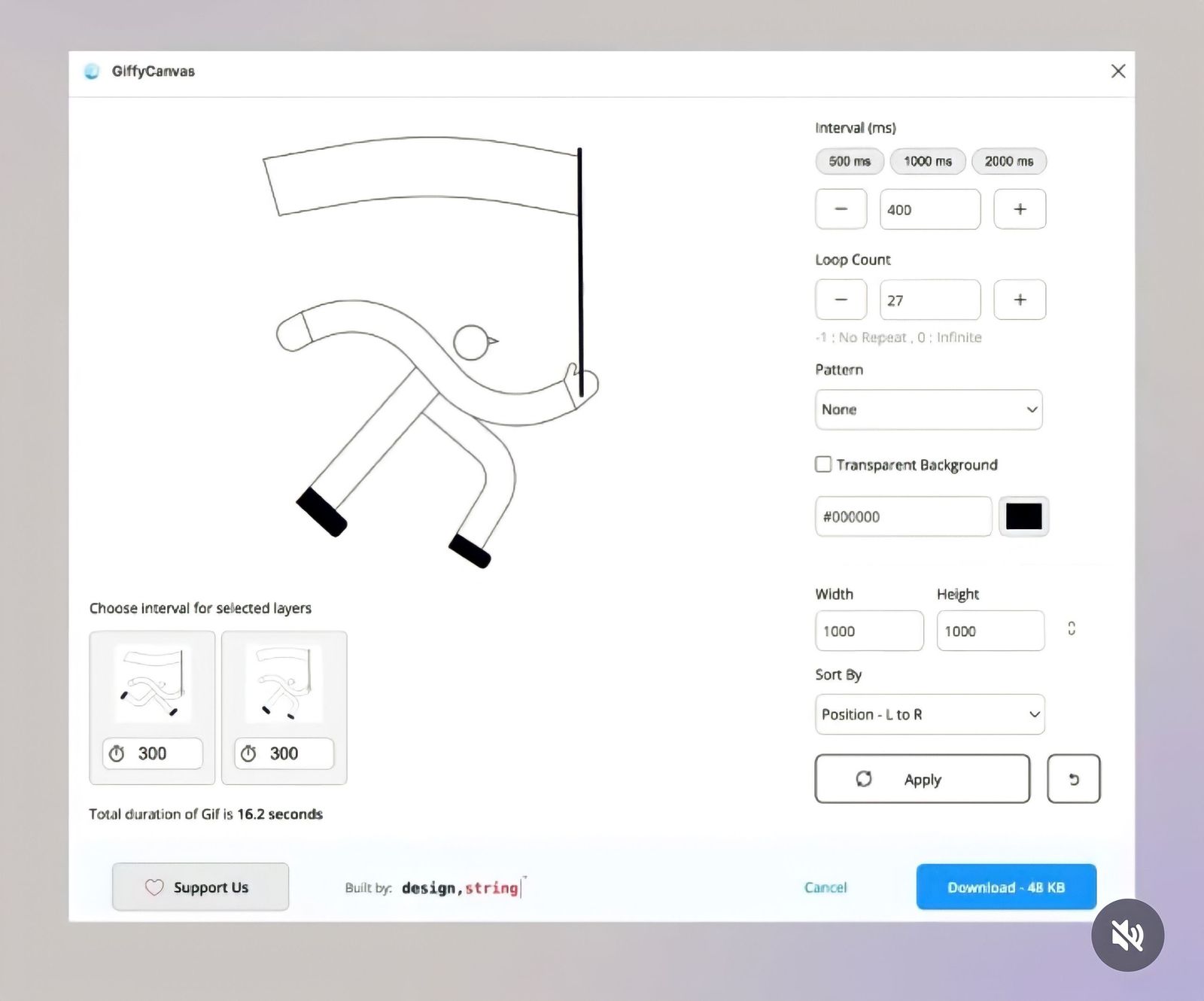 GiffyCanvas: плагін для створення гіфок