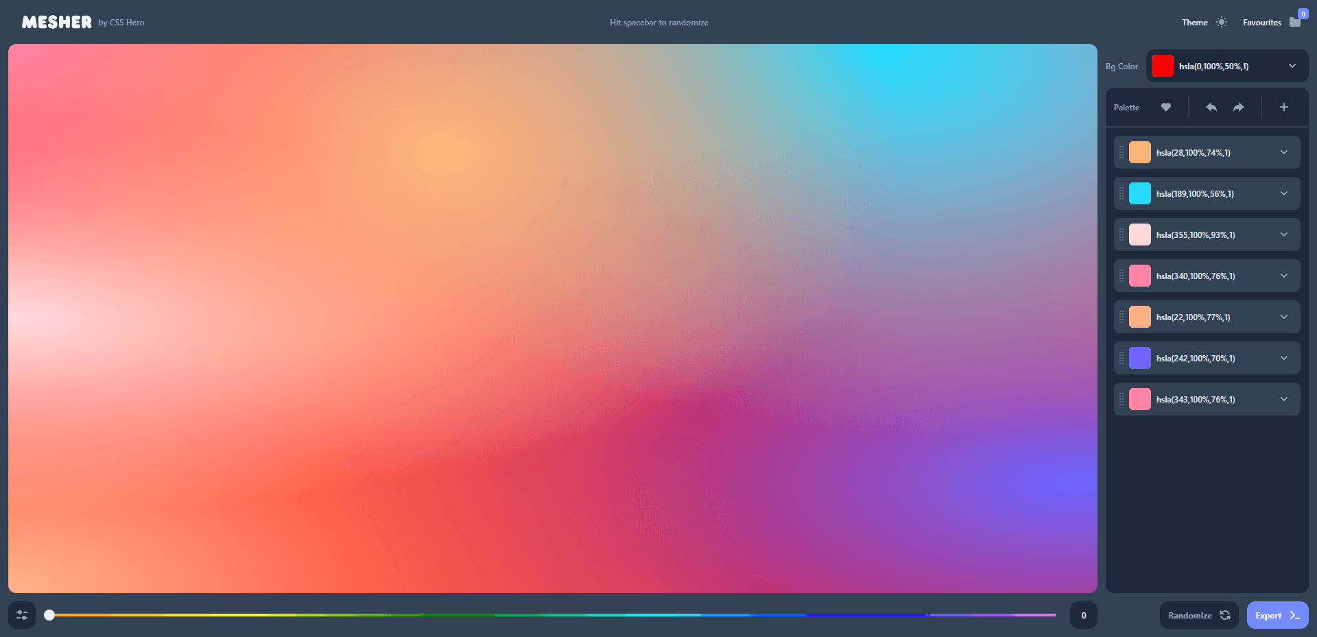 Mesher — CSS генератор градієнтів