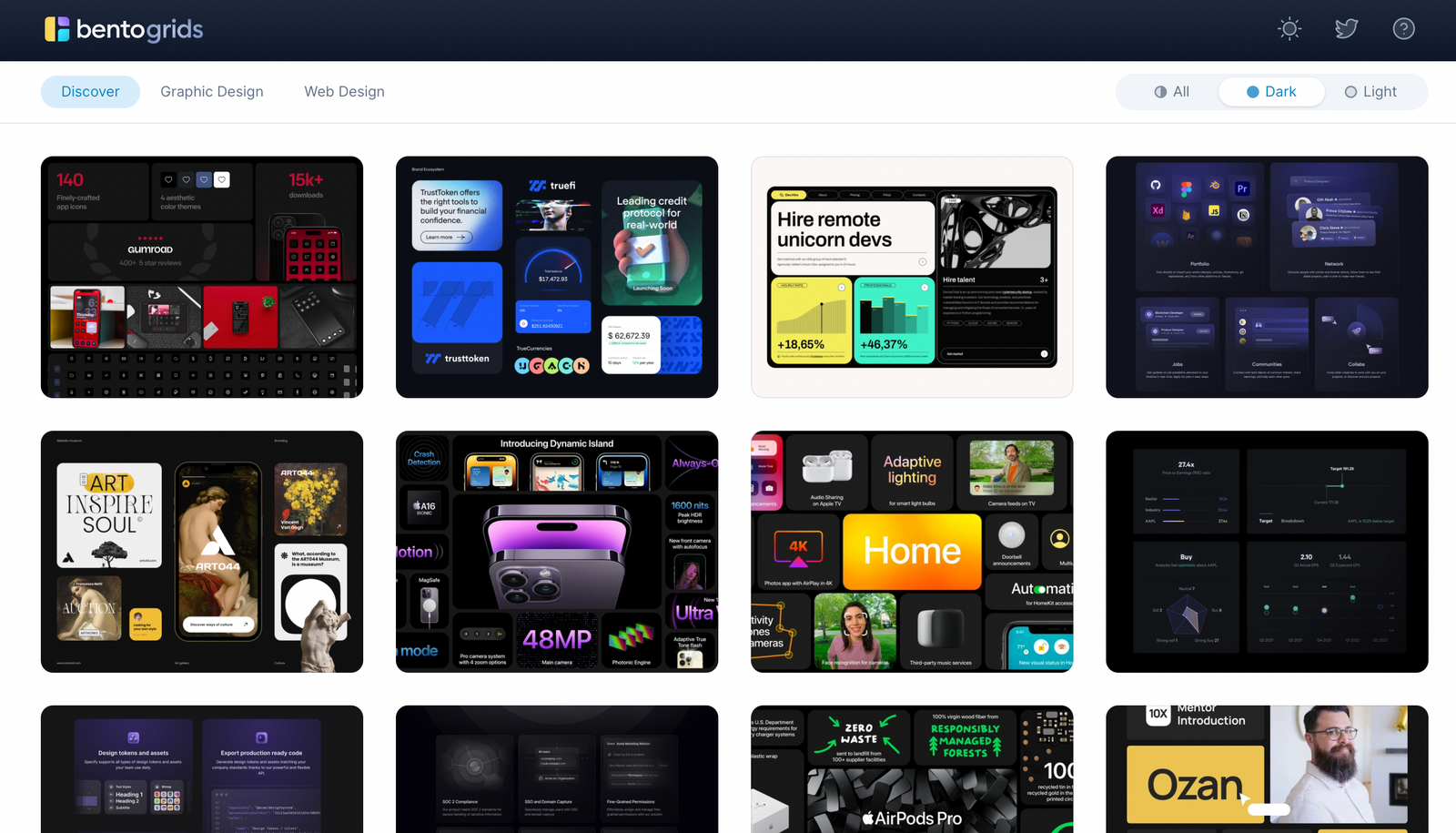 Bento Grids — бібліотека дизайн-сіток