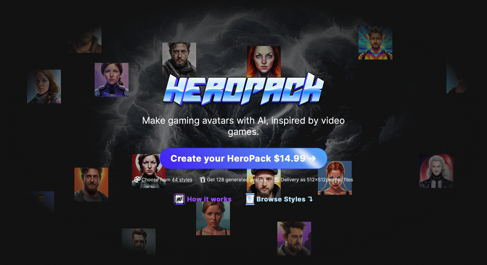 HeroPack — сервіс для генерації аватарів у стилі відеоігор