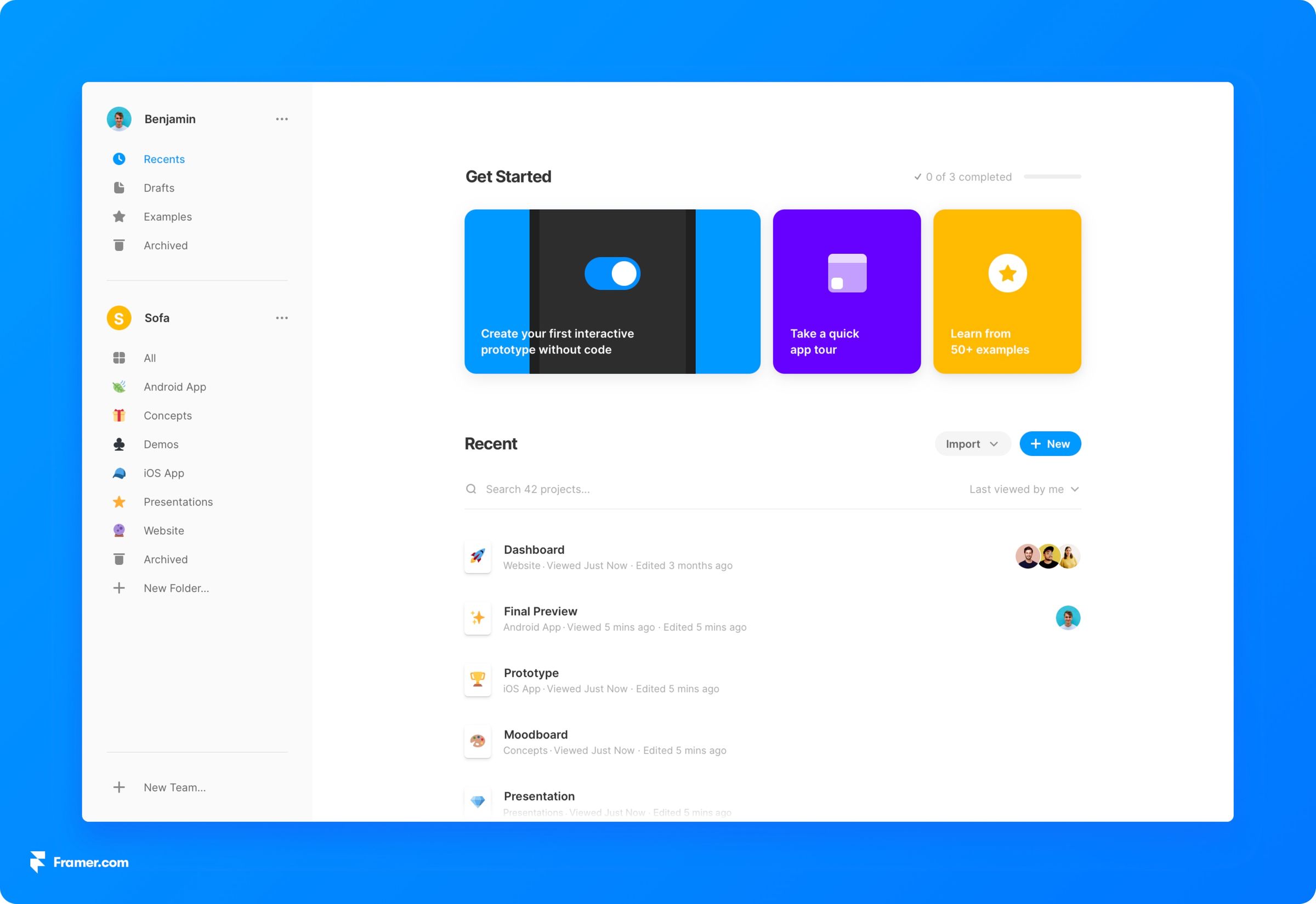 Framer — платформа для создания UI/UX анимационного дизайна