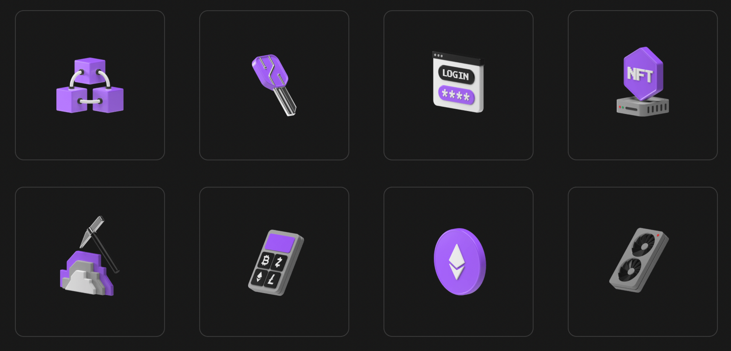 Crypto.icons — колекція 3D іконок криптовалют та блокчейну