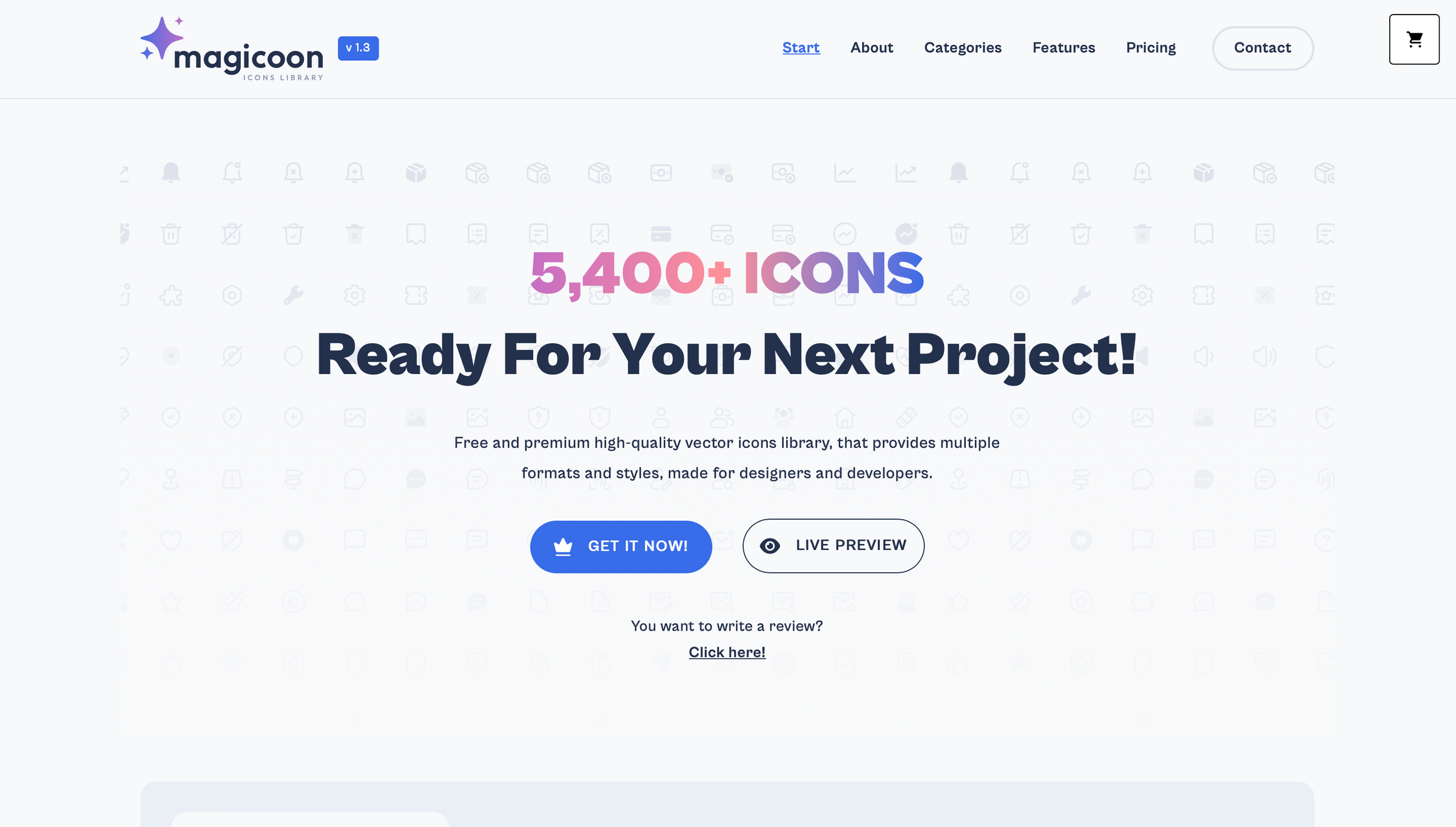 Magicoon — бібліотека з 5400+ високоякісних векторних іконок за категоріями