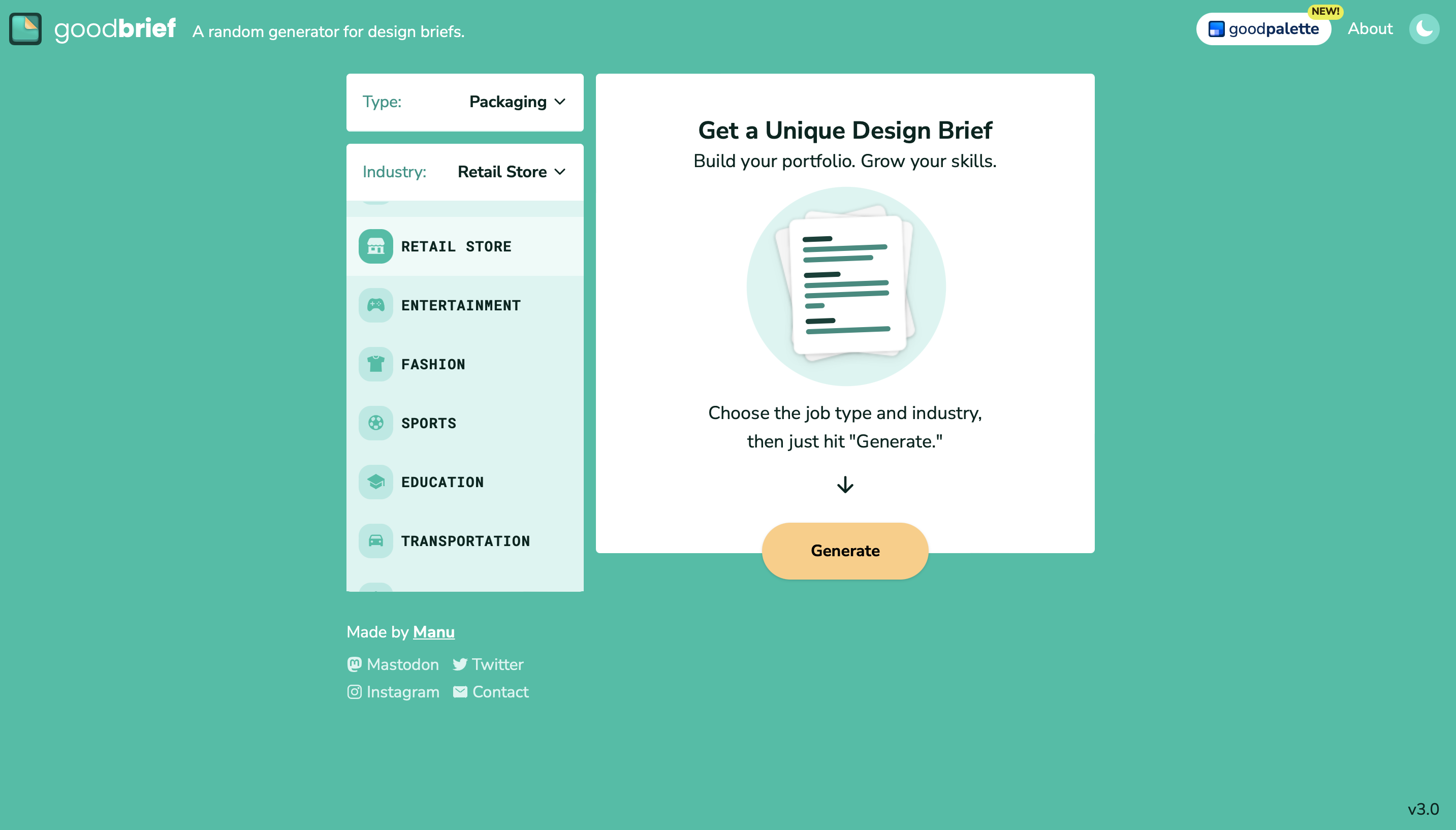 Goodbrief — інструмент для генерації дизайнерських брифів