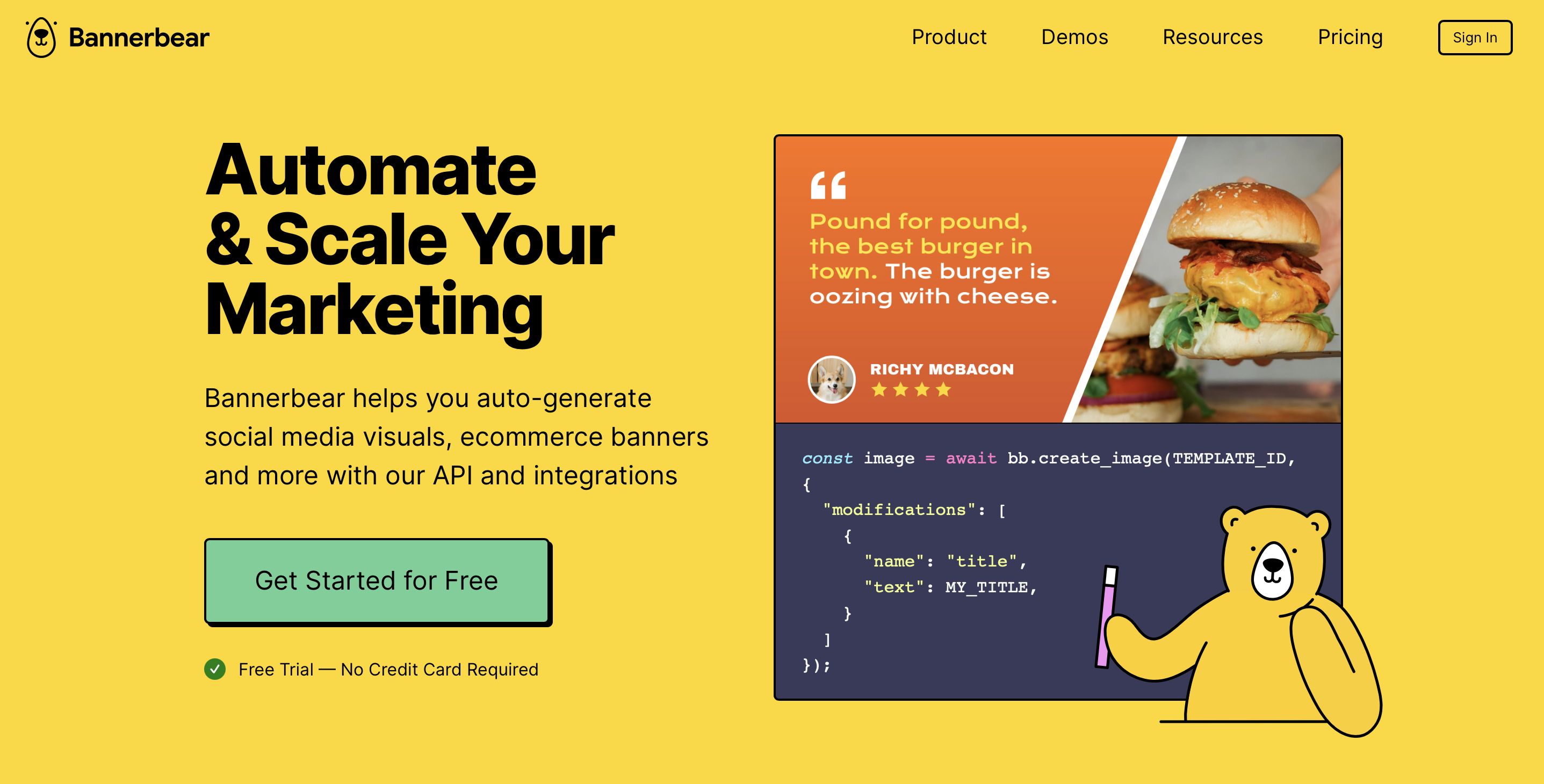 Bannerbear — AI інструмент для генерації дописів для соціальних мереж та e-commerce