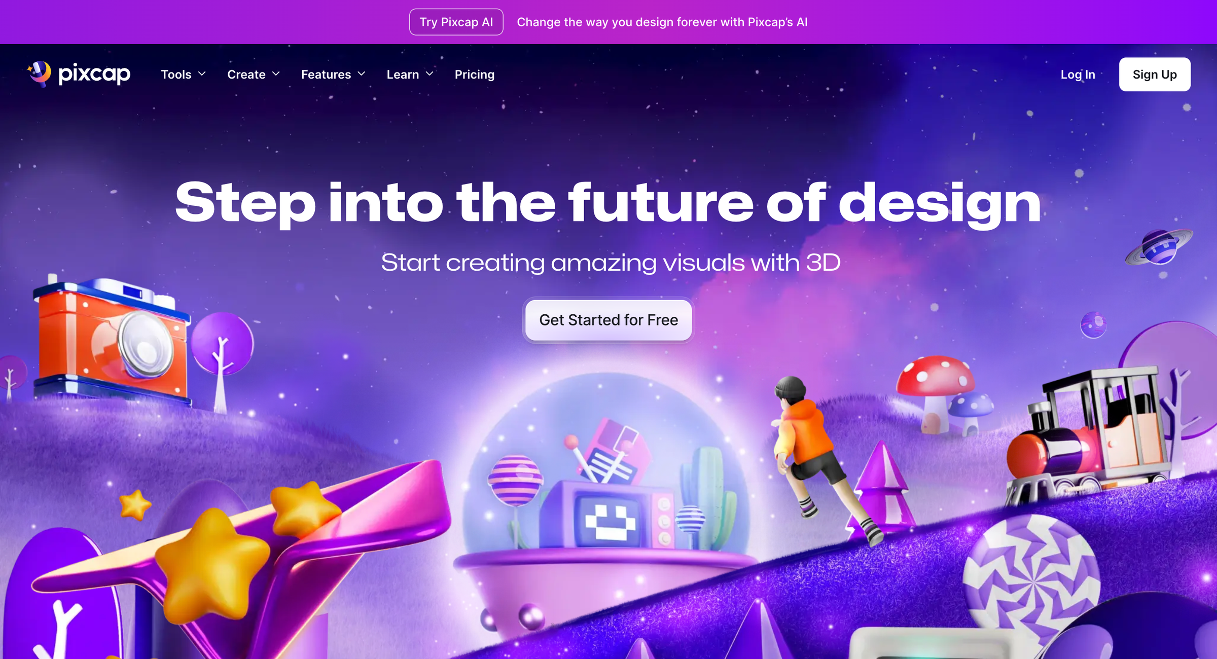 PixCap — графічний редактор на основі 3D-елементів і AI