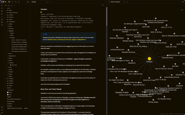 Obsidian — новий унікальний блокнот продуктивності з візуалізацією даних